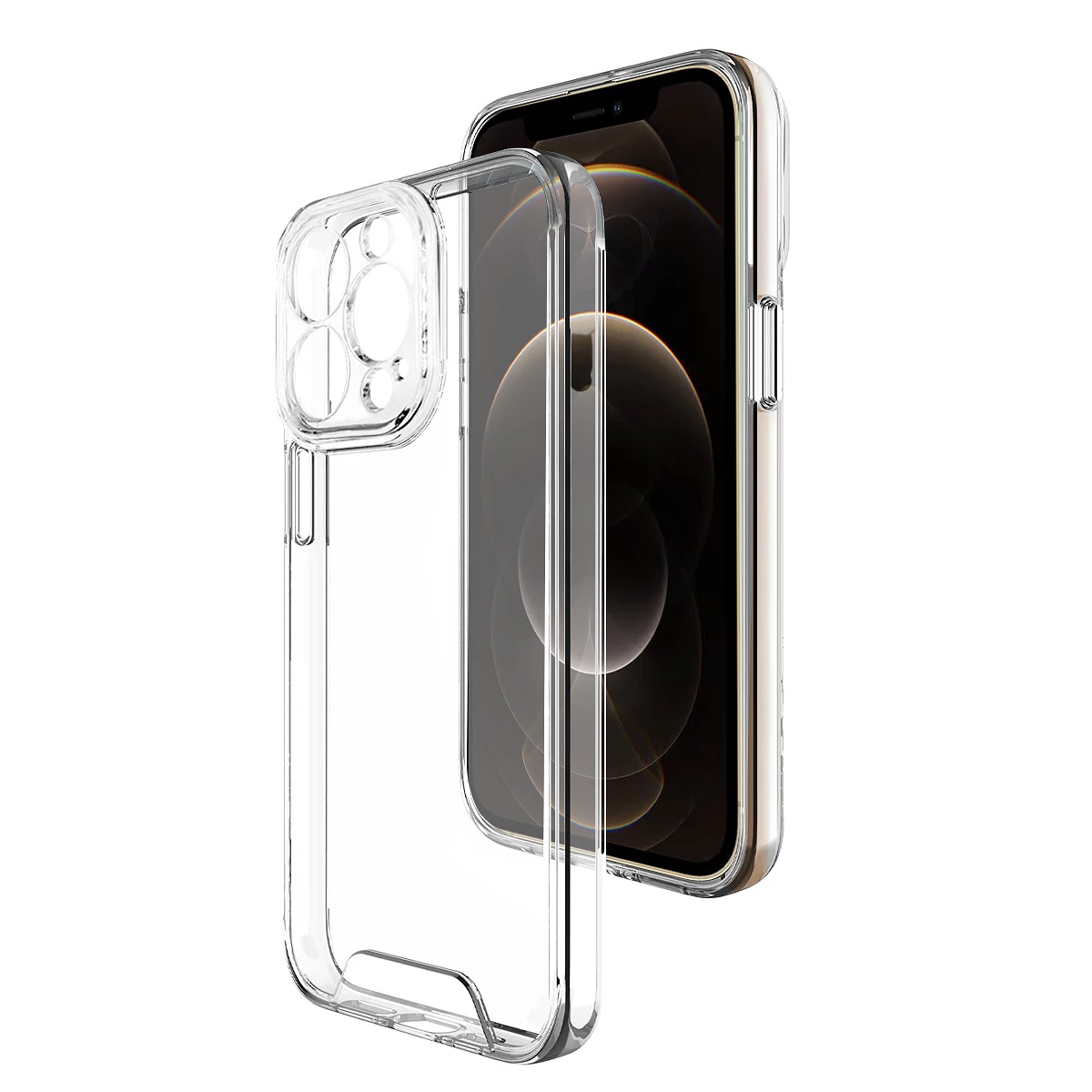 Capa Acrílico Duro iPhone 12 Pro - Lisa (Transparente) - Emetek