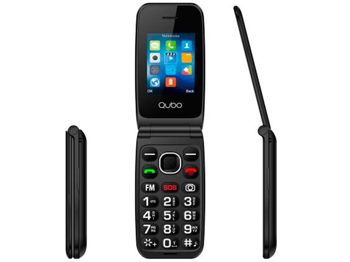 Telémovel Teclas grandes Sénior QUBO Neo2NW (Preto) - Emetek