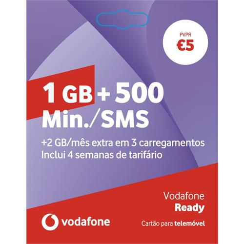 Cartão Vodafone Ready 1GB - Emetek