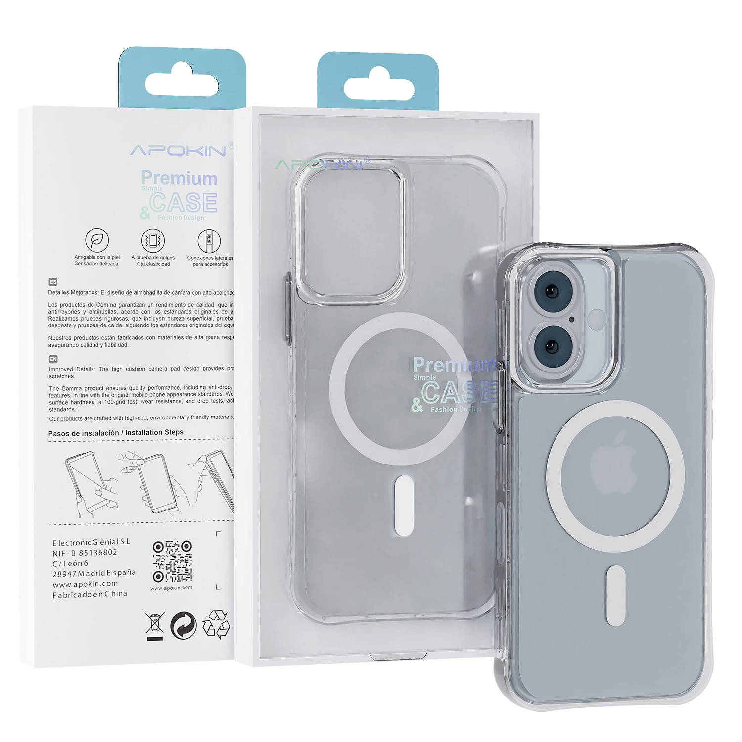 Capa iPhone 16 magsafe premium (Transparente) - Emetek